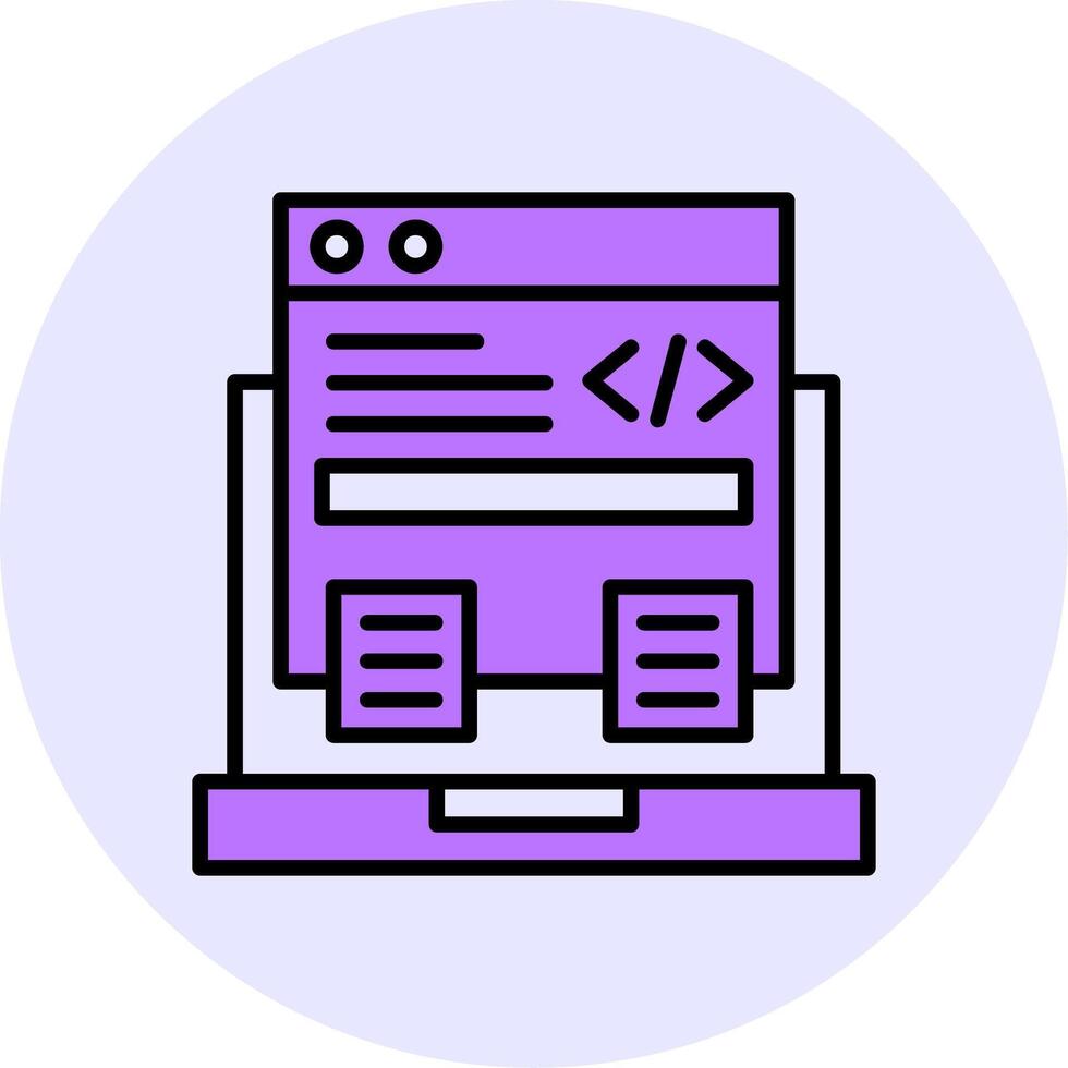 Code Framework Filled Circle Fill Style Icon 53439043 Vector Art at ...