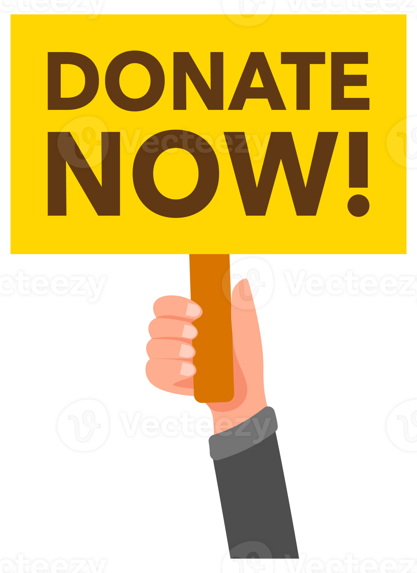 People holding donation signs asking to donate now 53442896 PNG