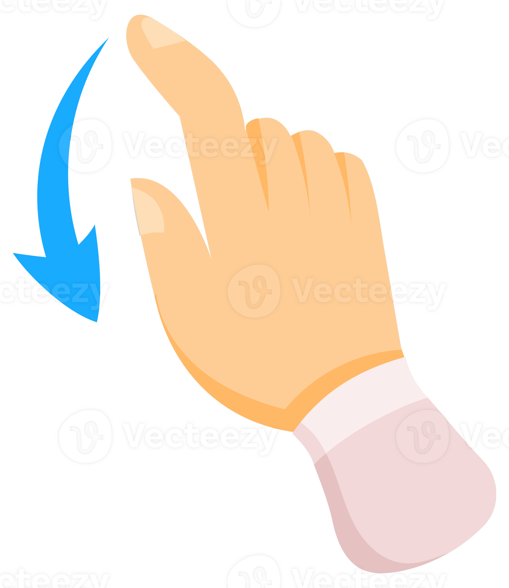 Touch screen hand gestures set. Like swipe, scroll and pinch. 53443210 PNG