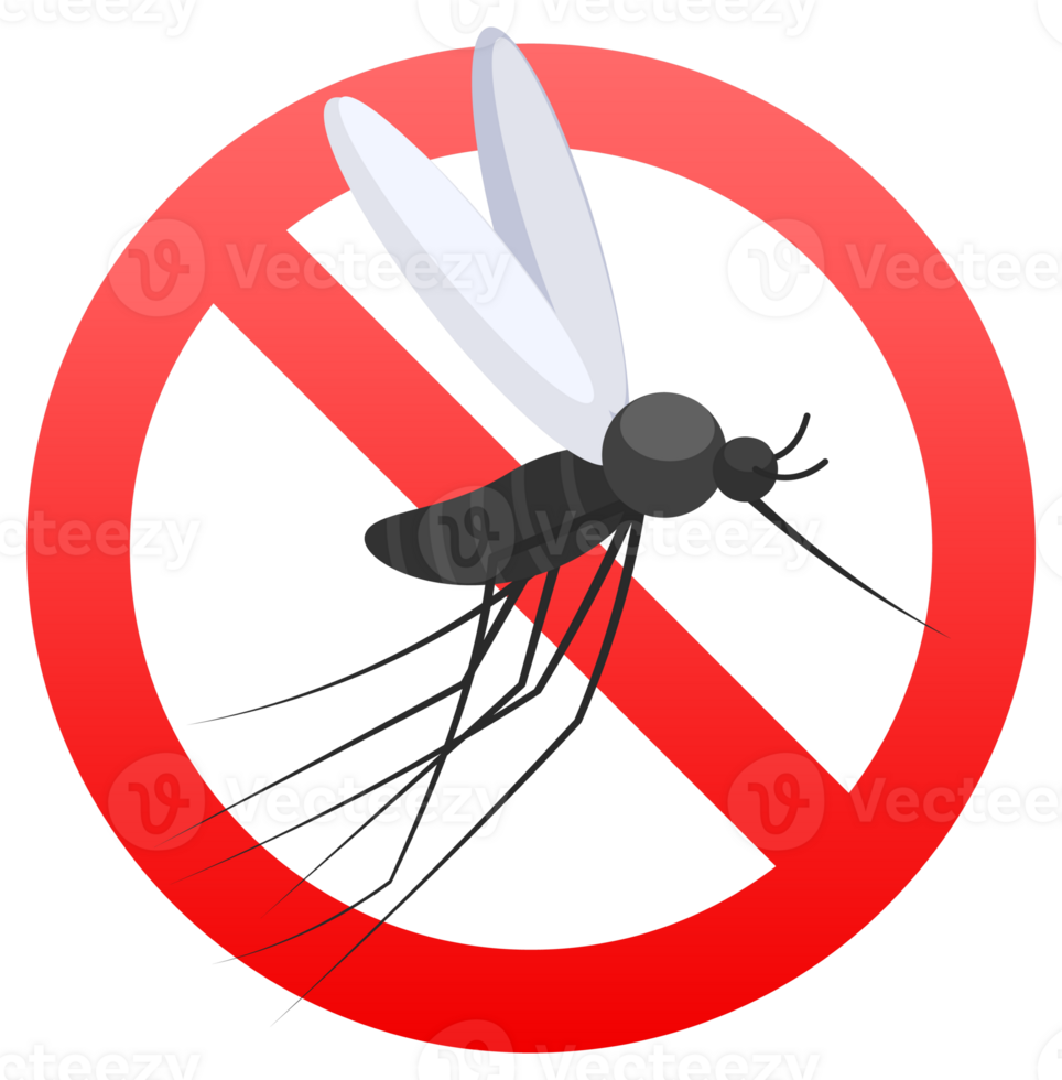 Stop Sign Crossing Out Mosquito Showing Malaria And Zika Virus Spreading Prevention 53444044 Png
