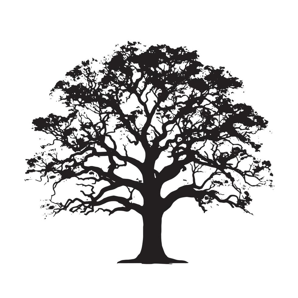 Abstract Oak Tree Silhouette Artwork 53448664 Vector Art At Vecteezy