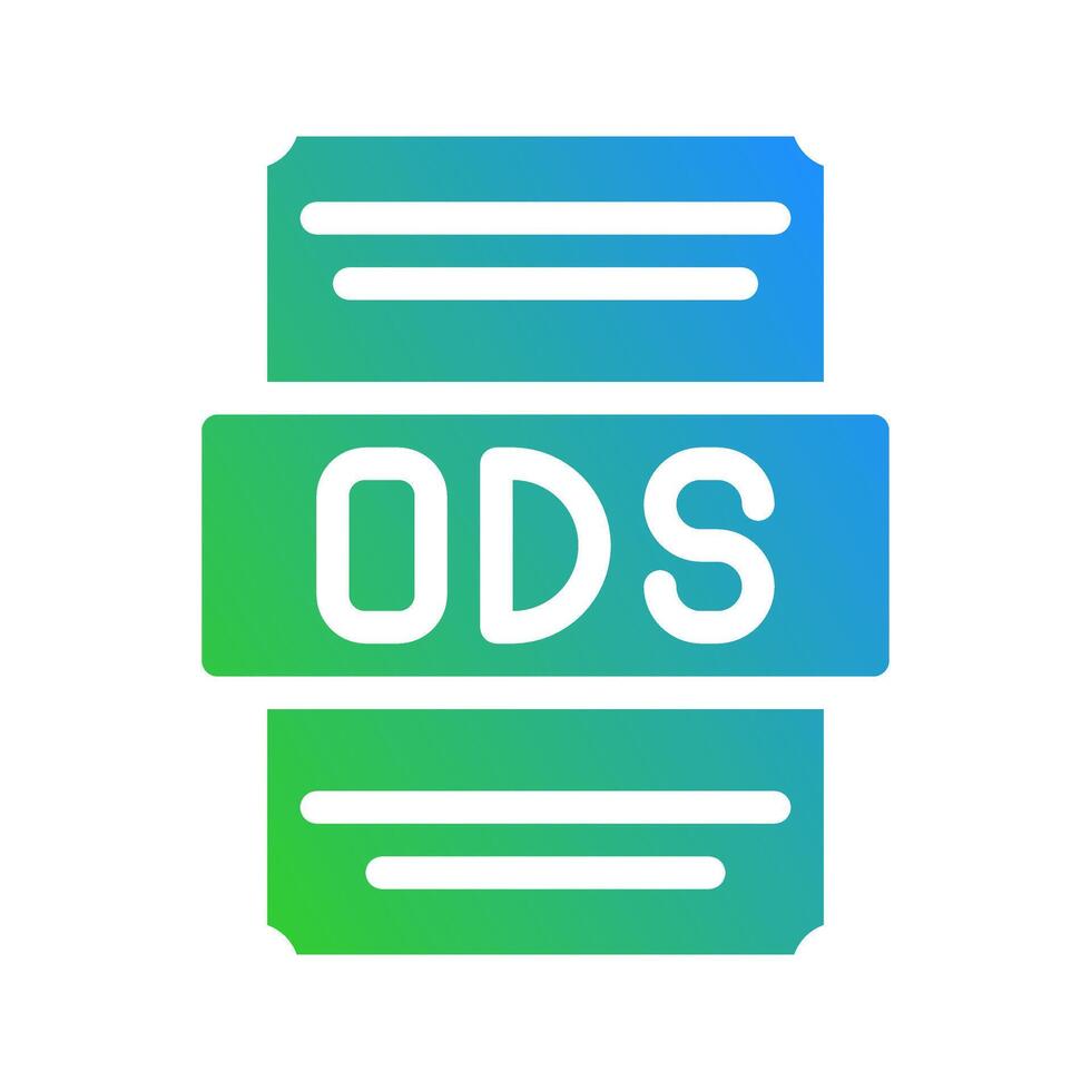Ods spreadsheet file symbol icon in minimalist gradient style. Suitable ... Ods spreadsheet file symbol icon in minimalist gradient style. Suitable ...