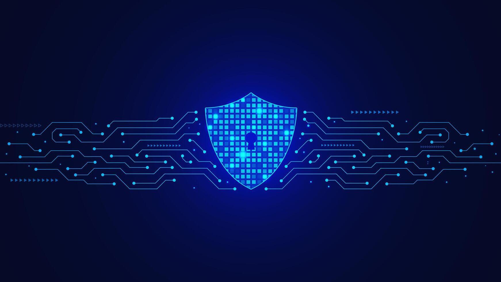 Security digital technology, cyber security and data protection concept ...