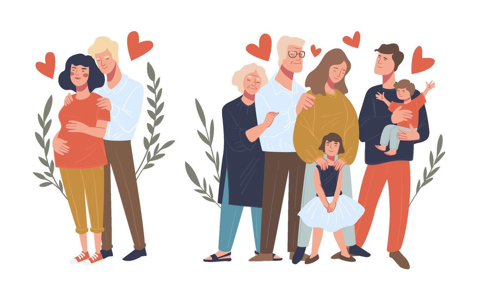 Multi-Generational Family Love Illustration 53466487 Vector Art at Vecteezy