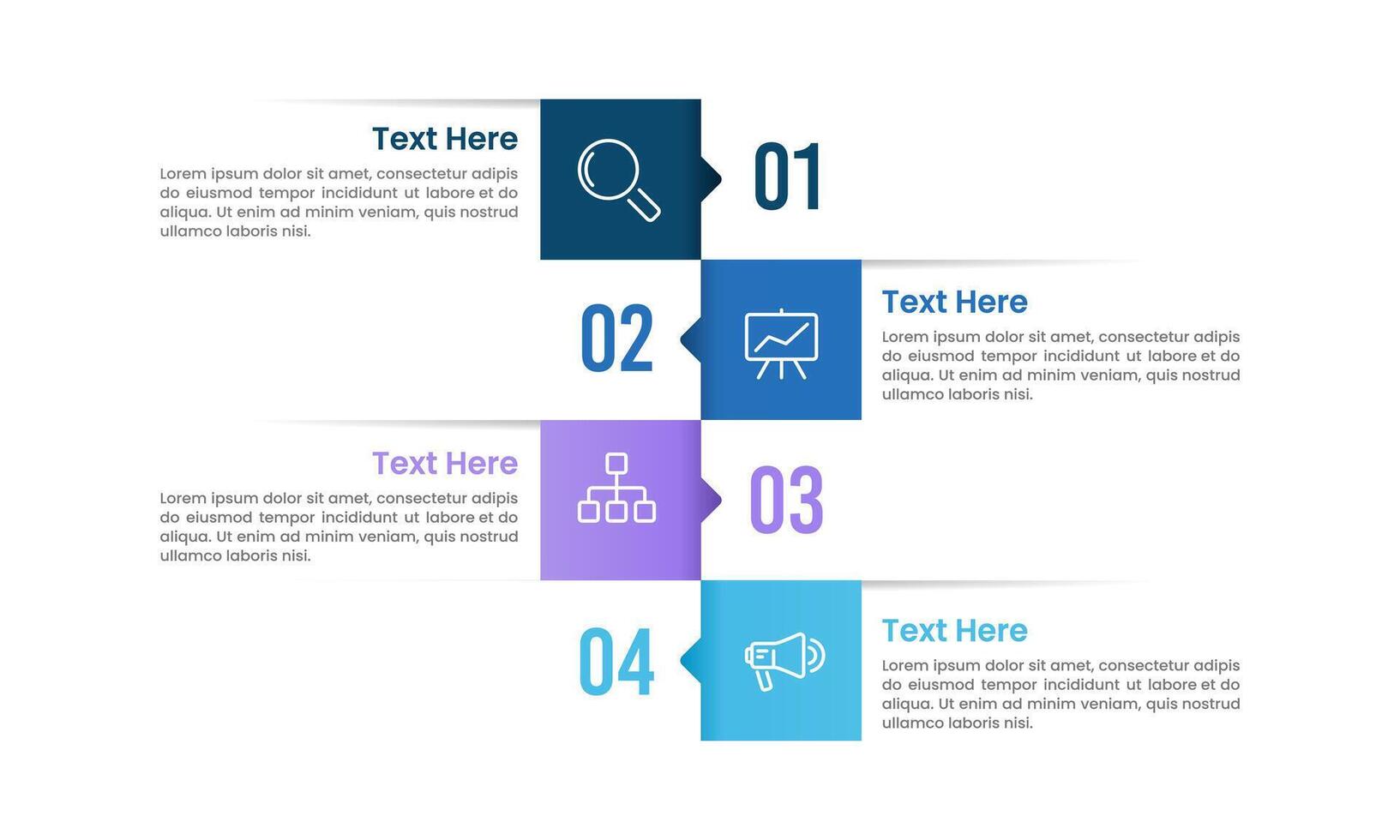 Simple 4 steps infographic concept. Presentation, data, report ... Simple 4 steps infographic concept. Presentation, data, report ...