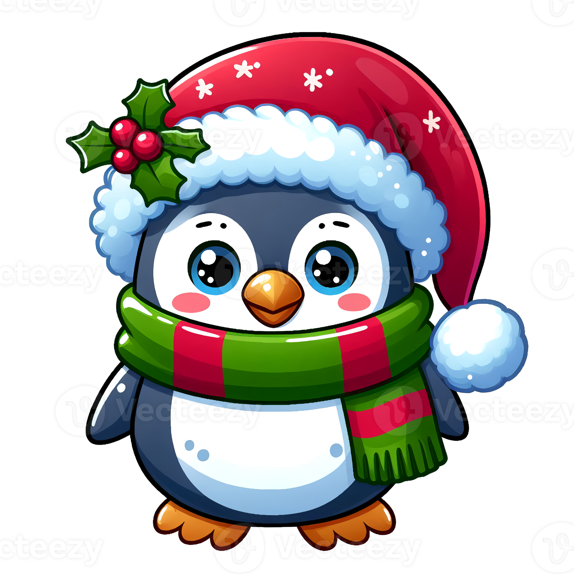 Cute Christmas penguin. Clipart is a great choice for creating cards ...