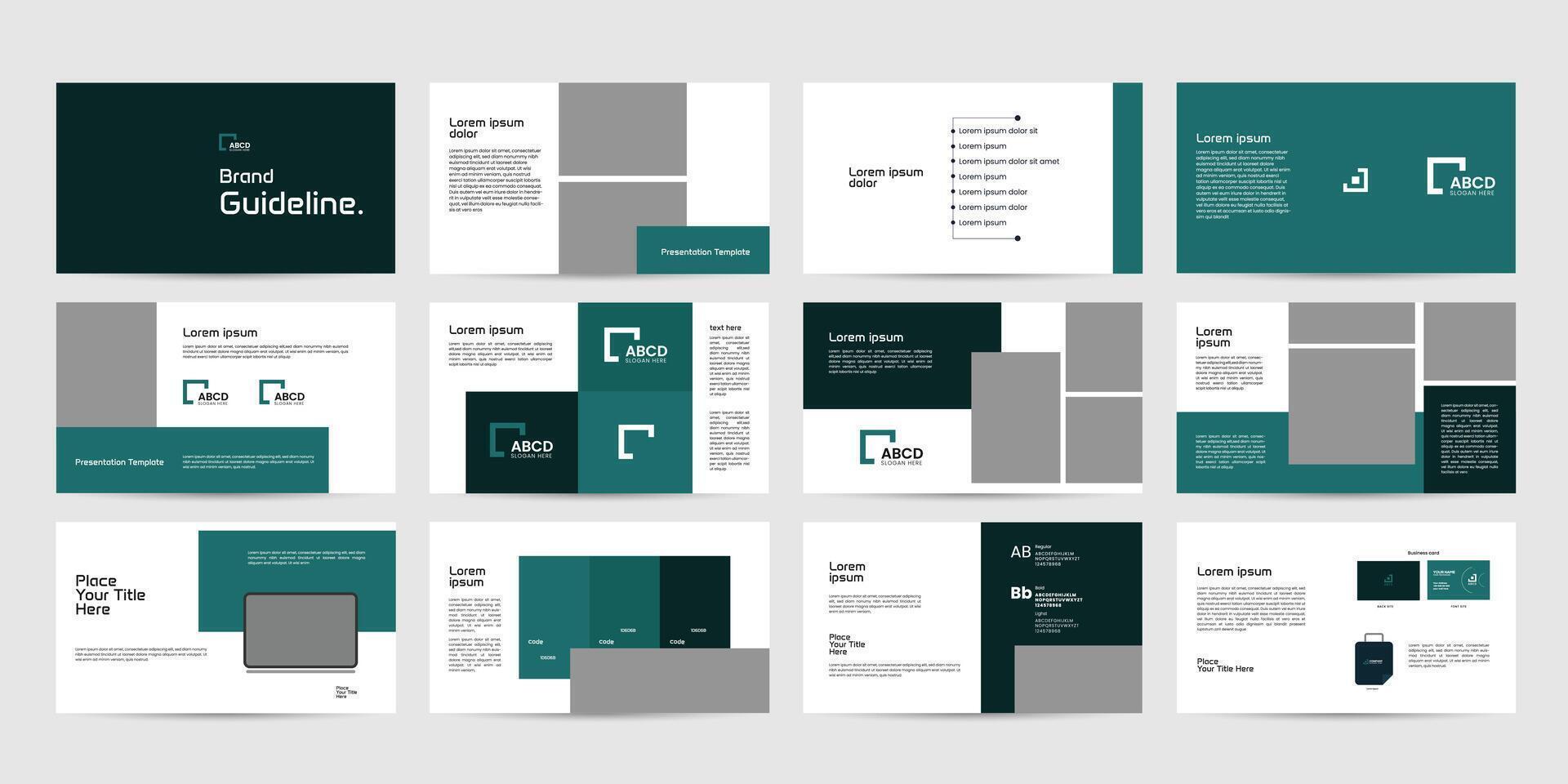 brand guidelines powerpoint presentation template design, brand ...