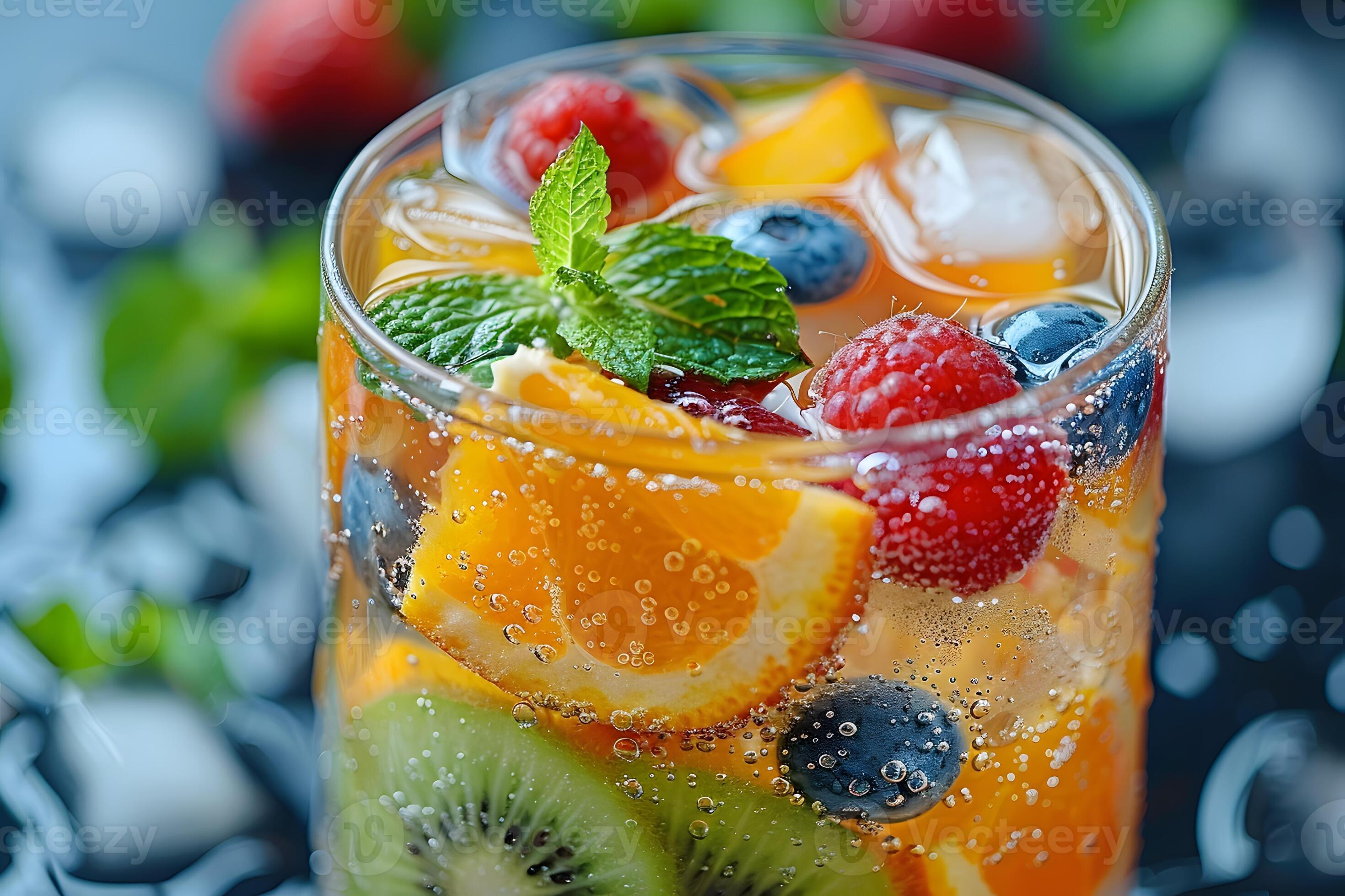 Refreshing Summer Fruit Infused Sparkling Water for a Vibrant Drink Experience 53481335 Stock ...