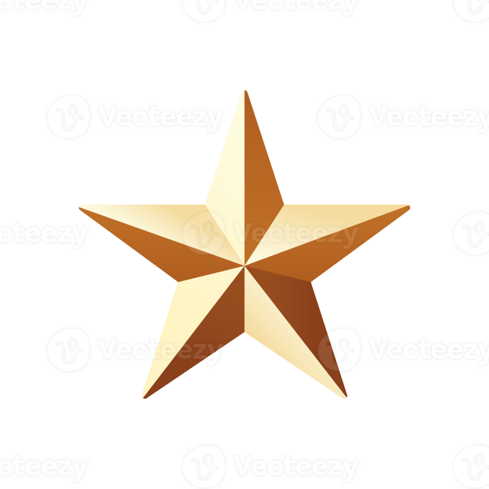 gold star shape isolated on transparent background 53488732 PNG