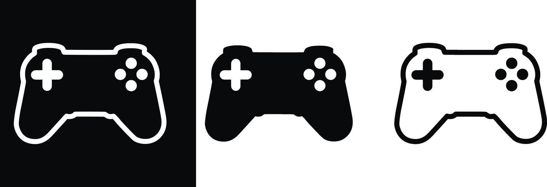 Flat Style Game Controller Icons for Gaming Projects and Designs ...