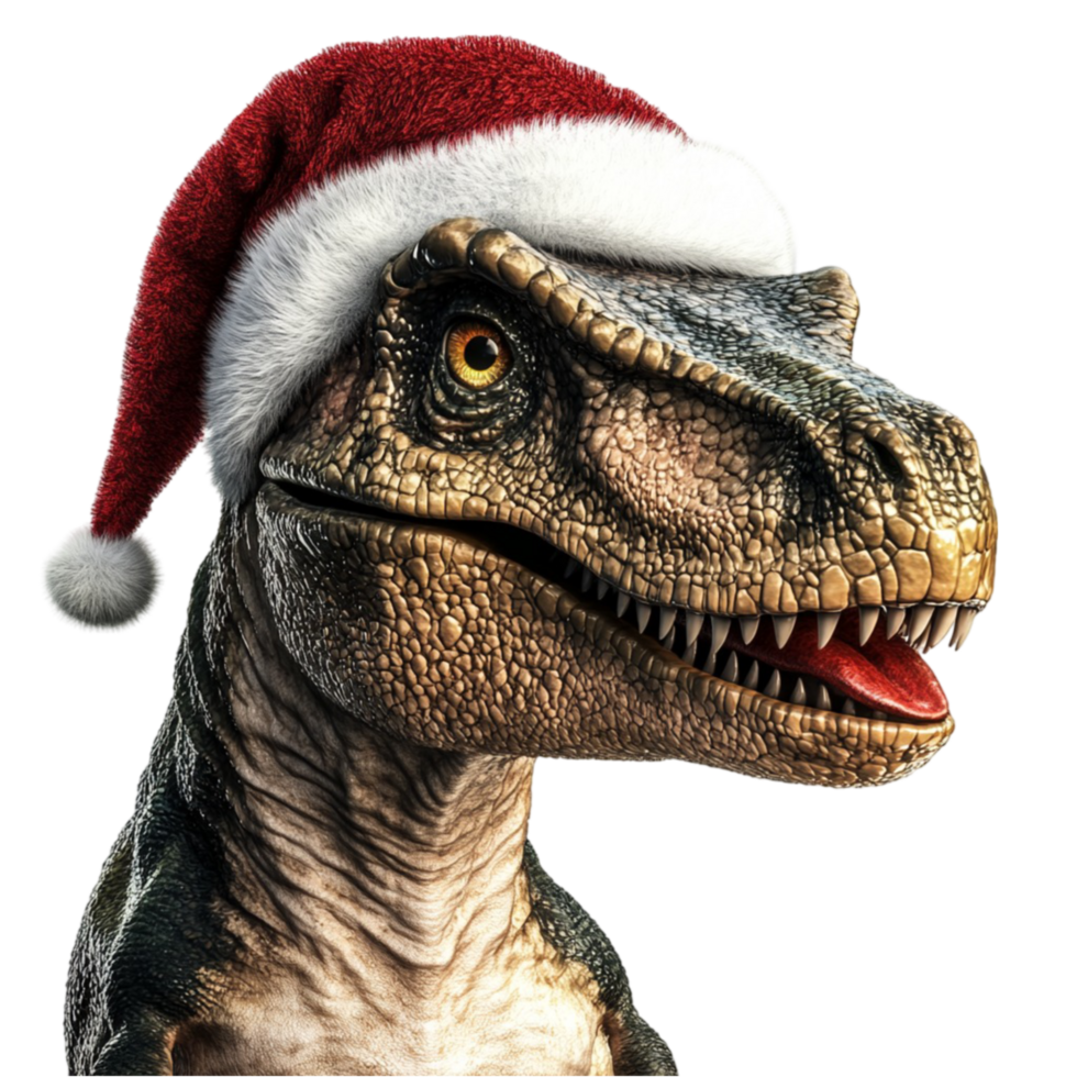 Santa Hat Dinosaur Cartoon Transparent Image 53490219 PNG