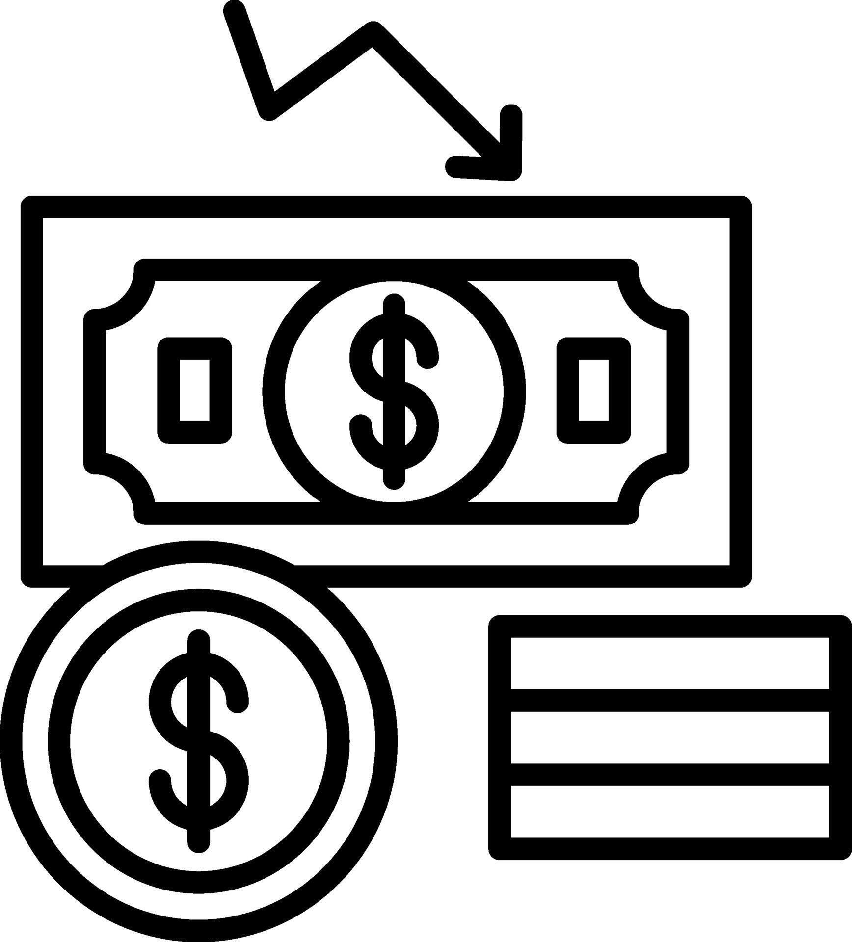 Decrease Line Icon 53497492 Vector Art at Vecteezy