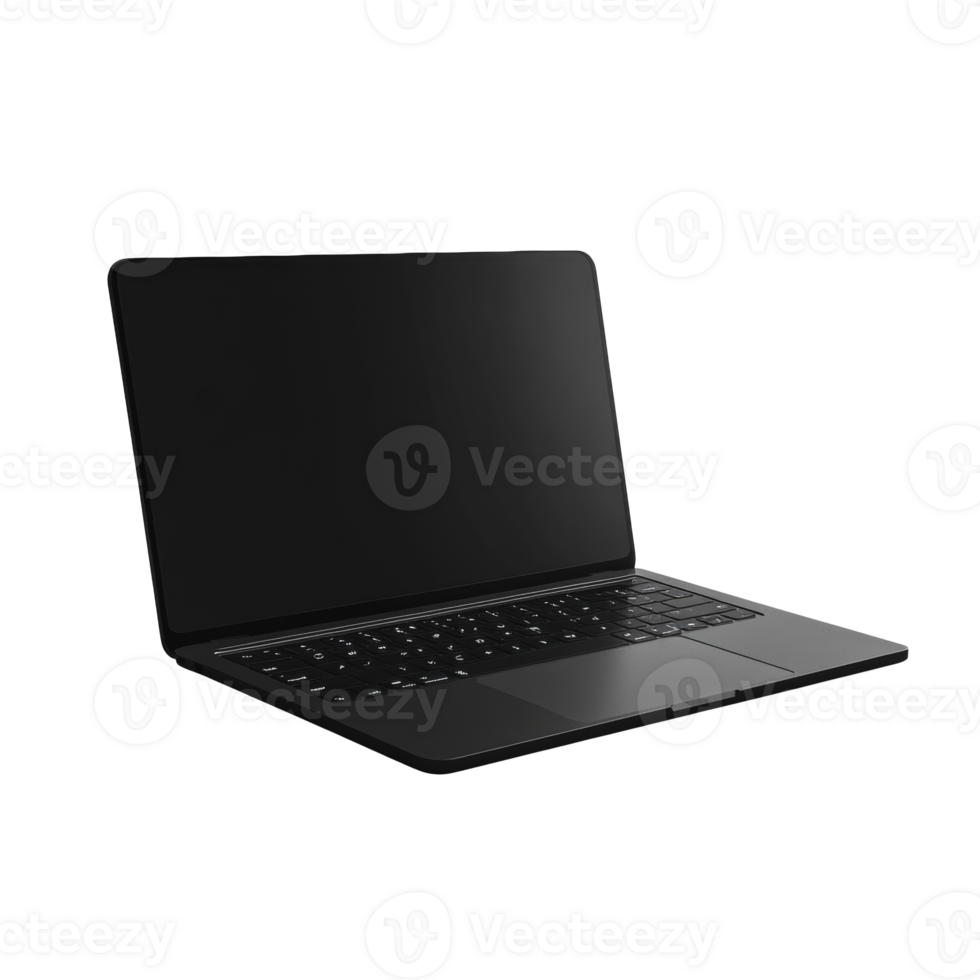 Modern black laptop on a white background 53505419 PNG Modern black laptop on a white background 53505419 PNG