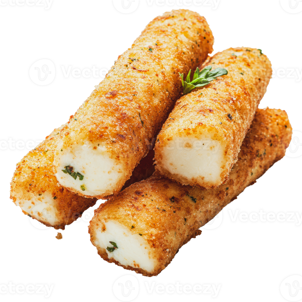 Crispy Cheese Sticks On A White Background 53505665 Png