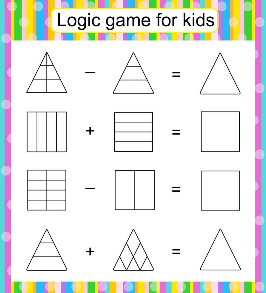 Educational game. Find and draw the missing parts. Worksheet for kids ...