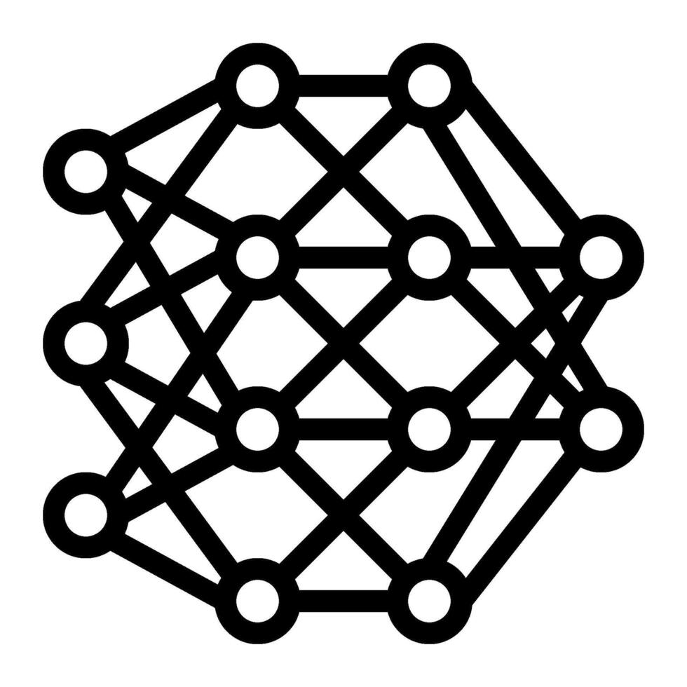 Deep learning icon line style 53514729 Vector Art at Vecteezy