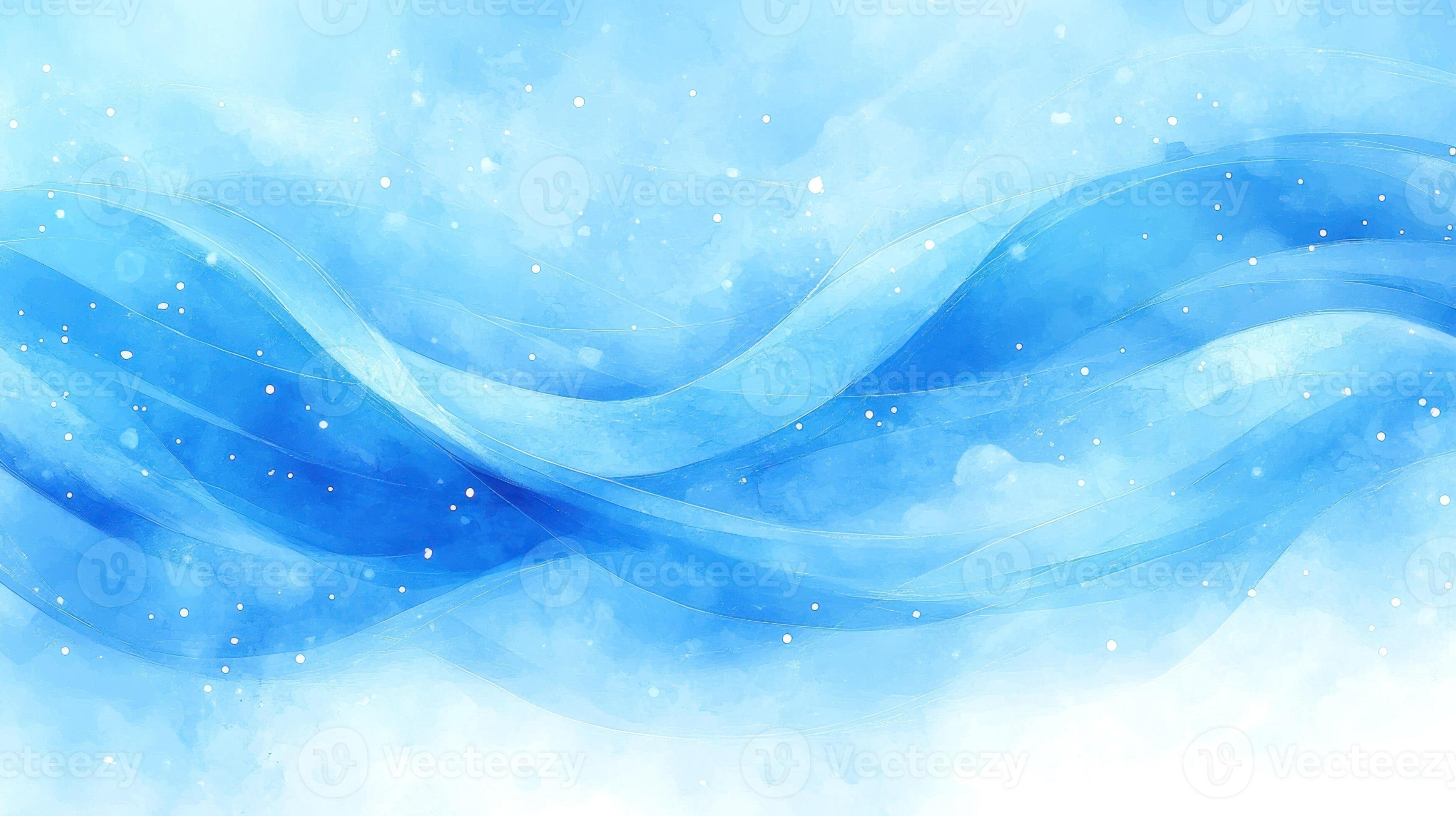 Gentle blue wave patterns flow across a soft background, creating a ...