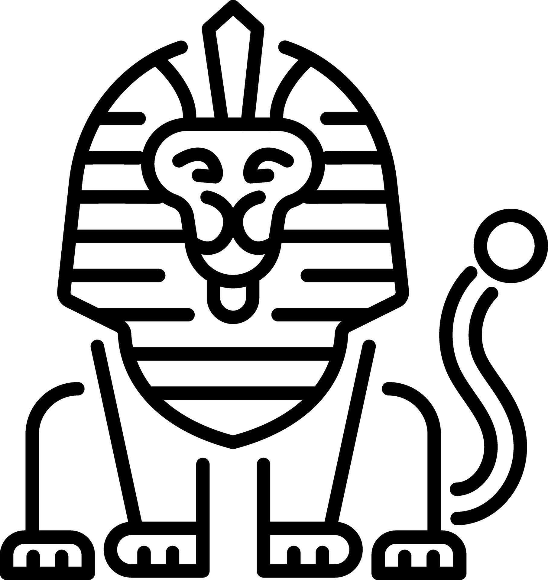 Sphinx icon in linear style 53546233 Vector Art at Vecteezy