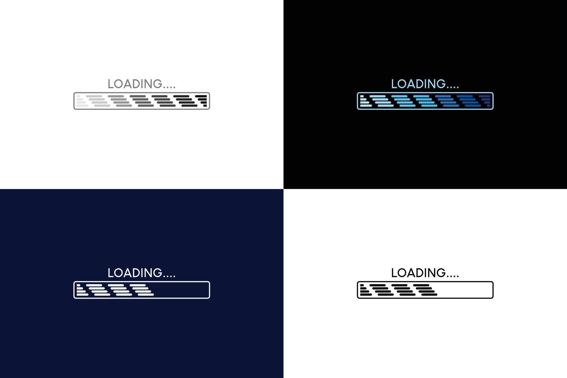 loading progress bar symbol logo illustration, loading process icon ...