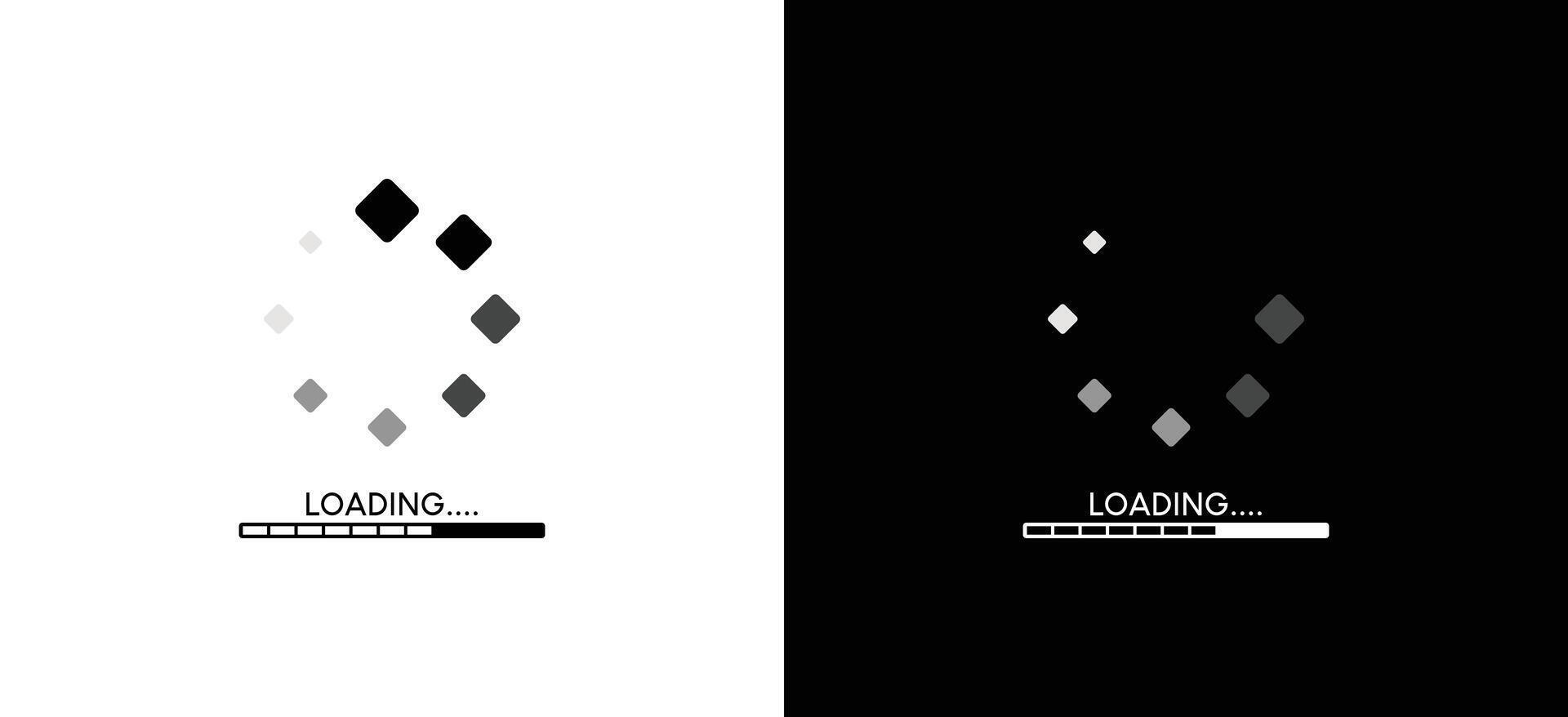web interface loading progress bar symbol logo, loading process round ...