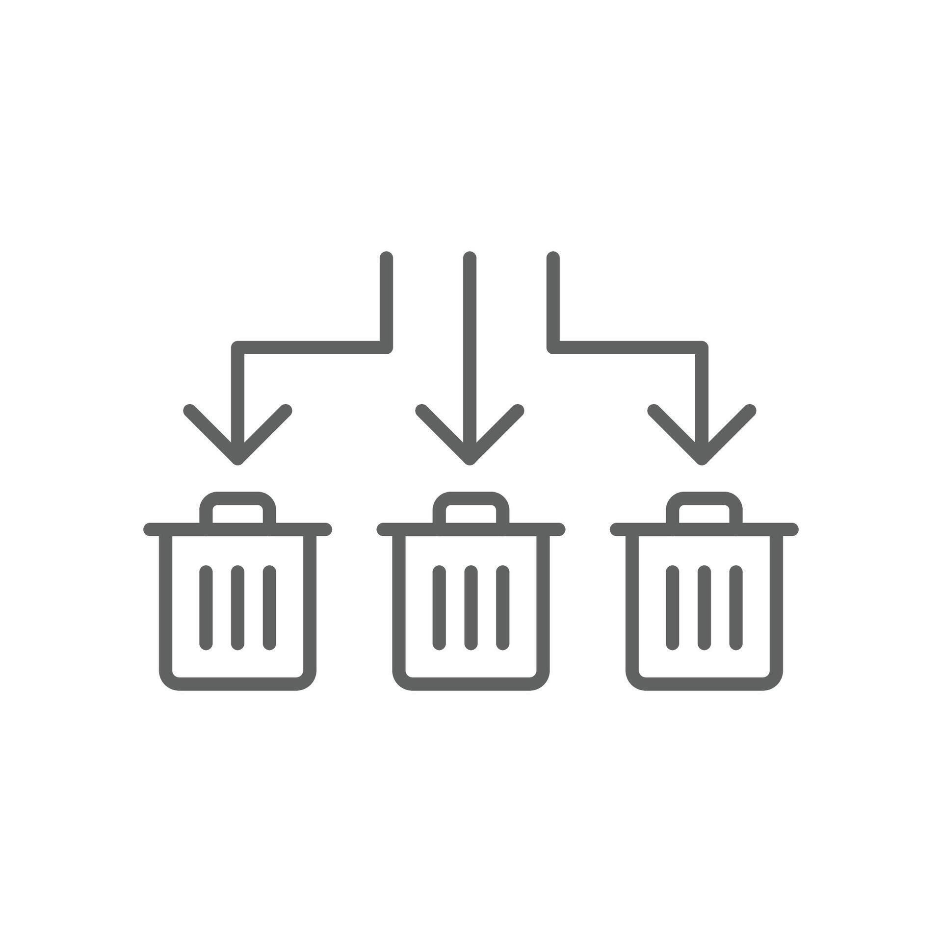 Waste Sorting icon. Simple outline style. Waste segregation, sorting ...
