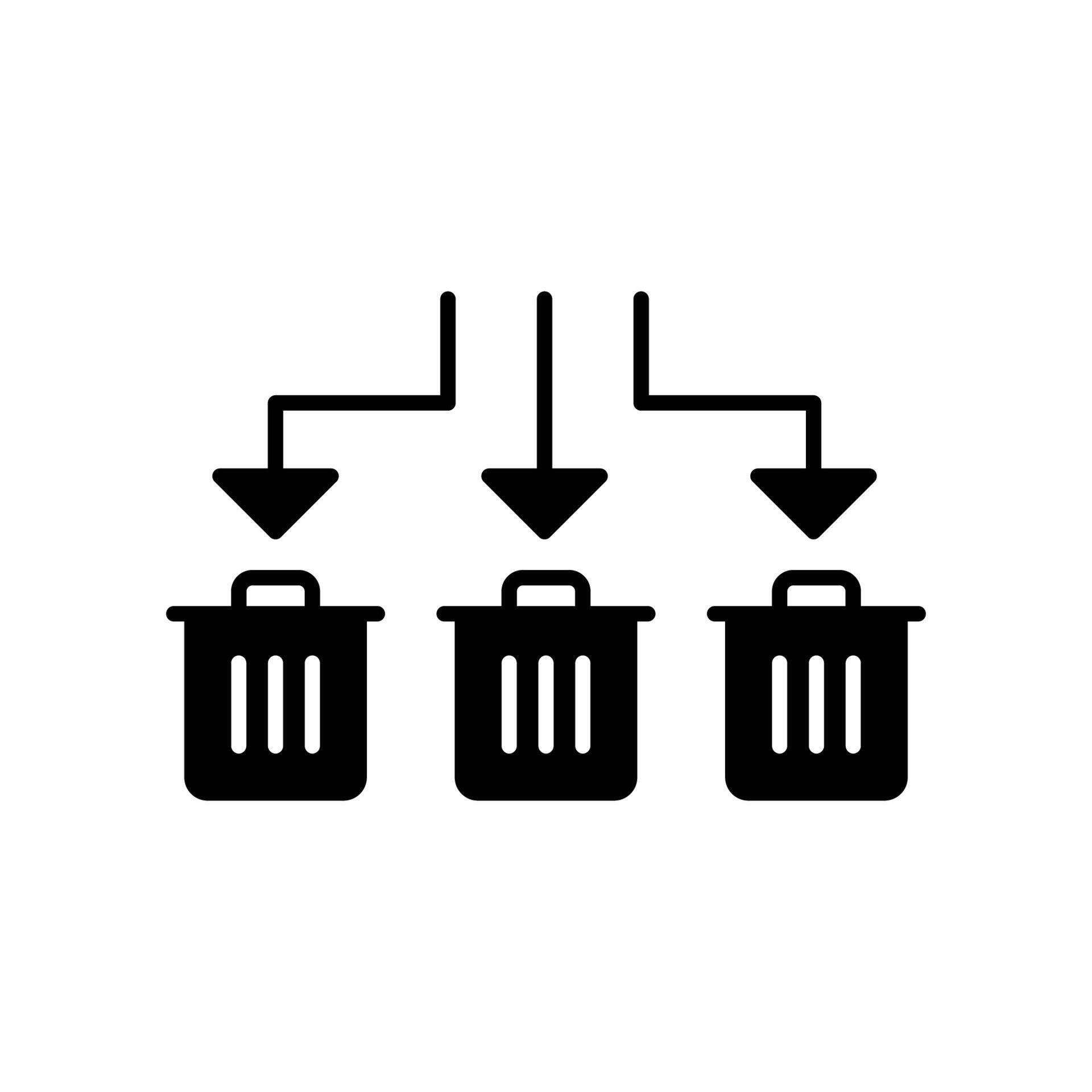 Waste Sorting icon. Simple solid style. Waste segregation, sorting ...