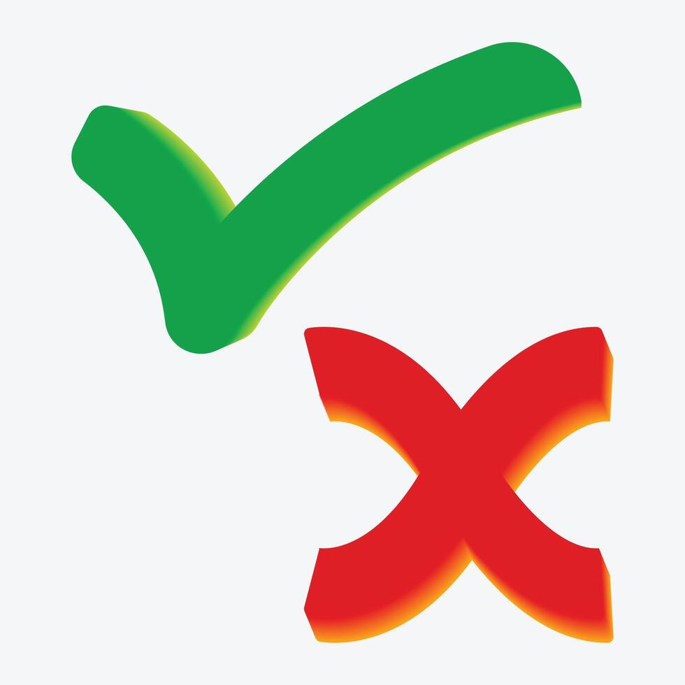 3d checkmarks icon set. yes tick and no cross buttons isolated 53551484 ... 3d checkmarks icon set. yes tick and no cross buttons isolated 53551484 ...