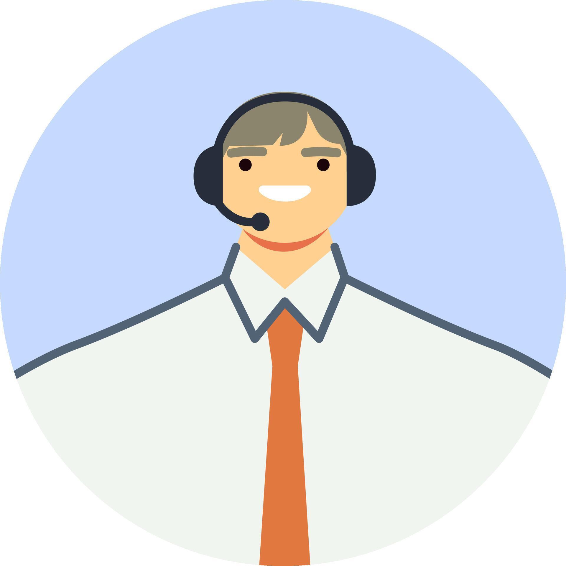 Friendly customer service representative is wearing headset and assisting clients with their ...