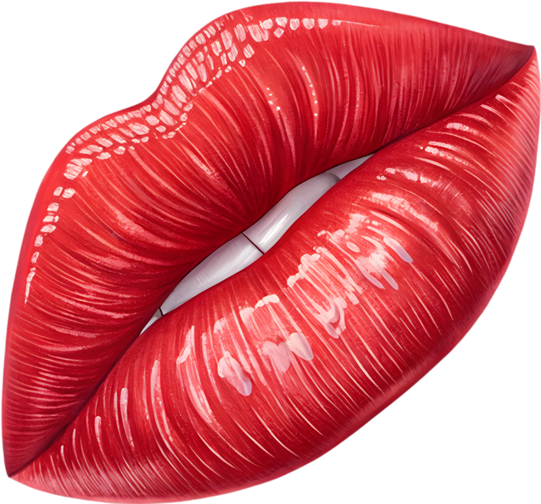A delicate colorful kiss mark captures affectionate tender moments ... A delicate colorful kiss mark captures affectionate tender moments ...