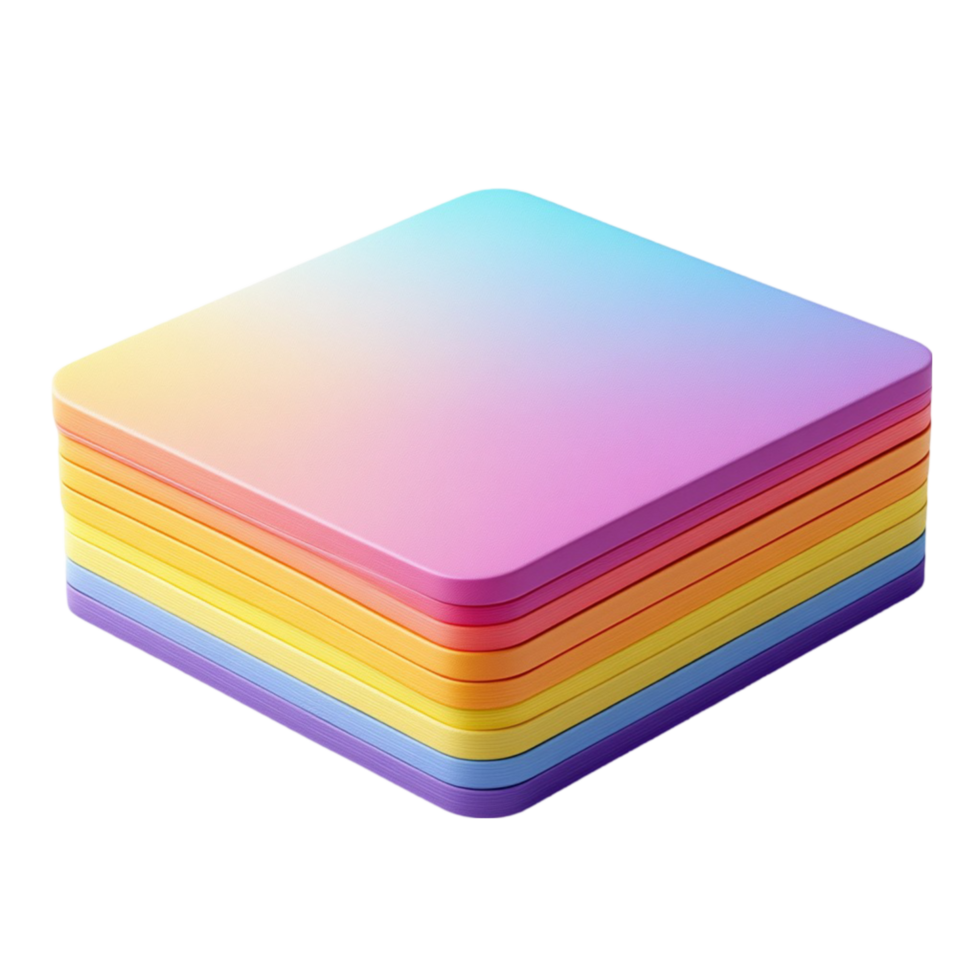 Stack of Colorful Squares on Transparent Background 53576954 PNG