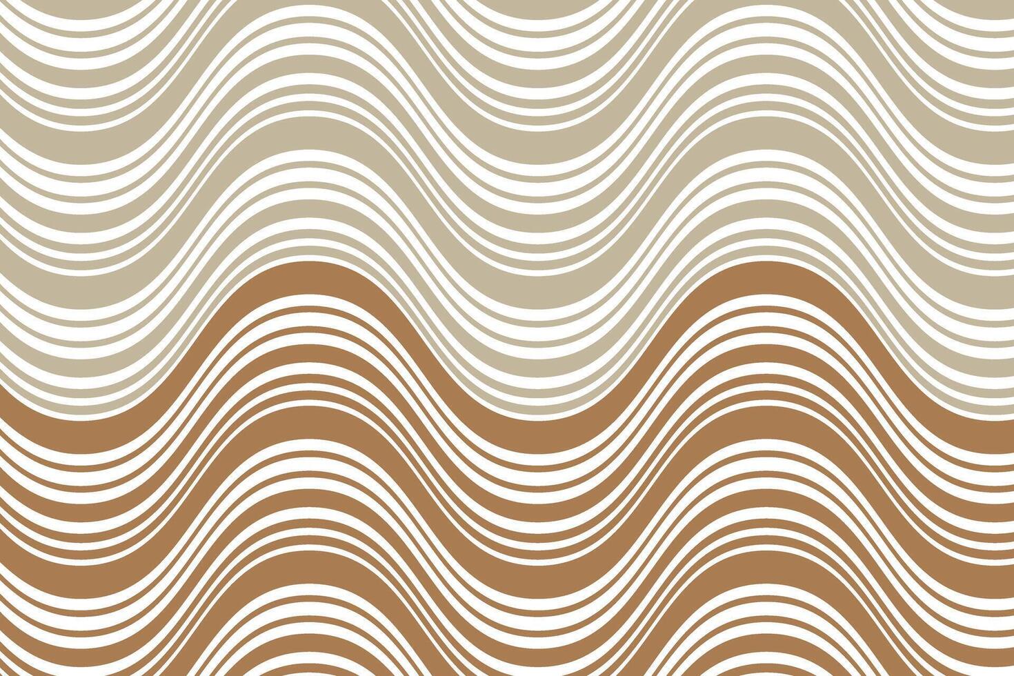 Simple Abstract Brown Color Horizontal Smooth Zig Zag Line Pattern