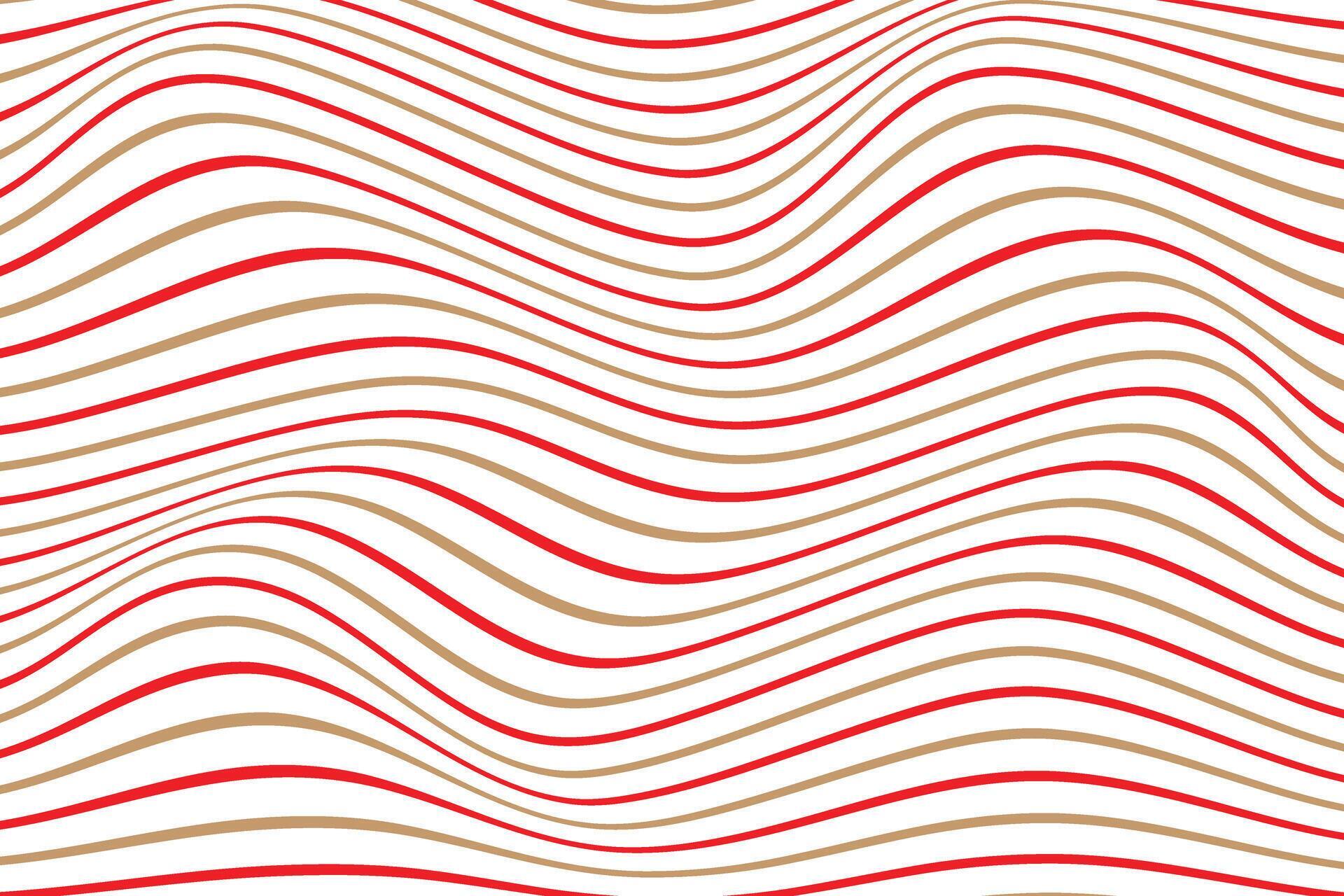 Simple Abstract Brown Red Color Horizontal Wavy Distort Line Pattern