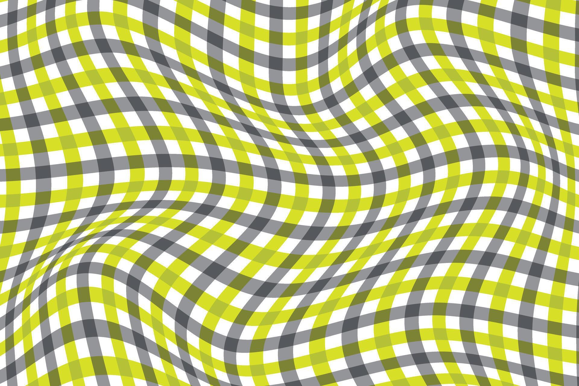 simple abstract yellow grey color check plaid wavy distort line pattern a seamless pattern of ...