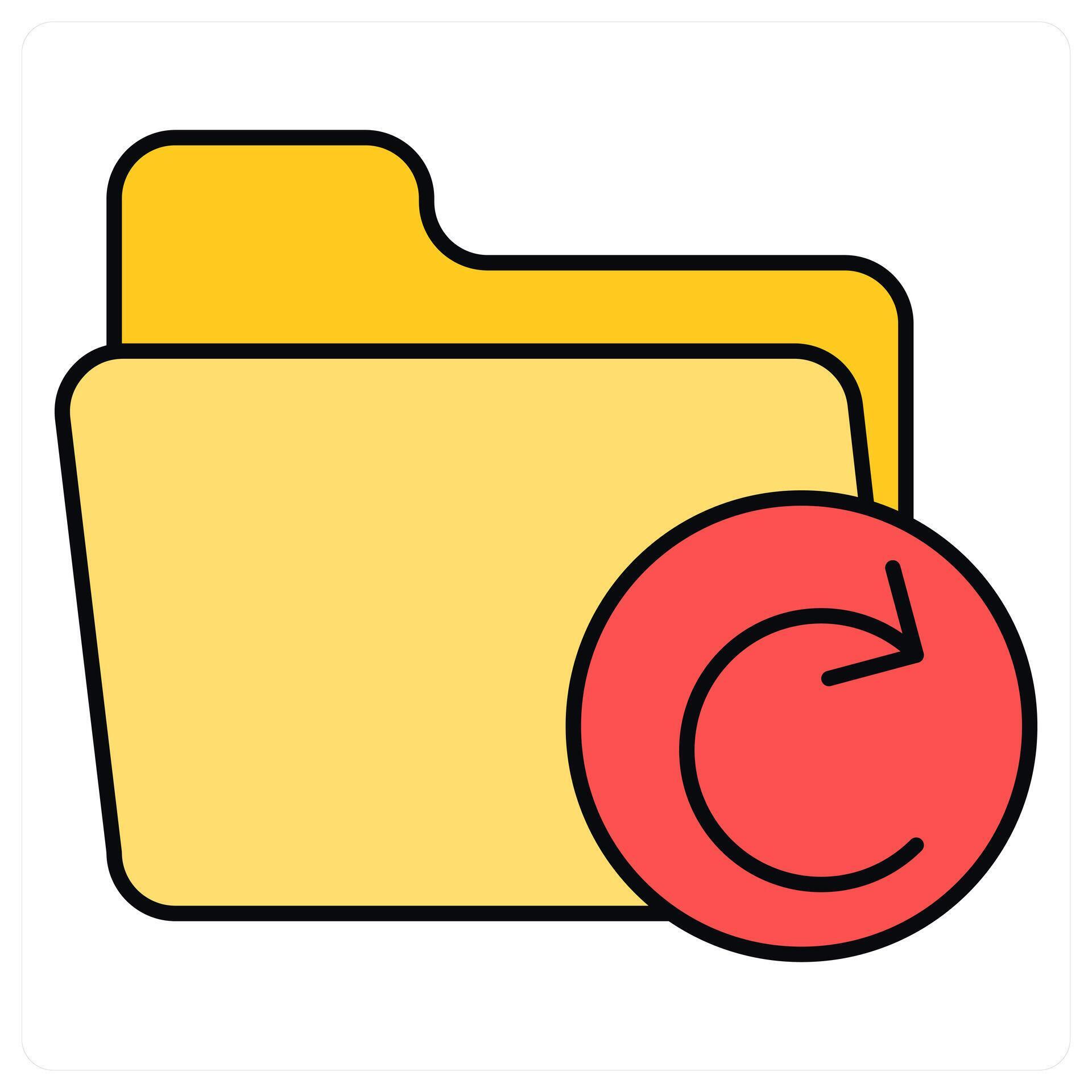 Refresh Folder and refresh icon concept 53584866 Vector Art at Vecteezy