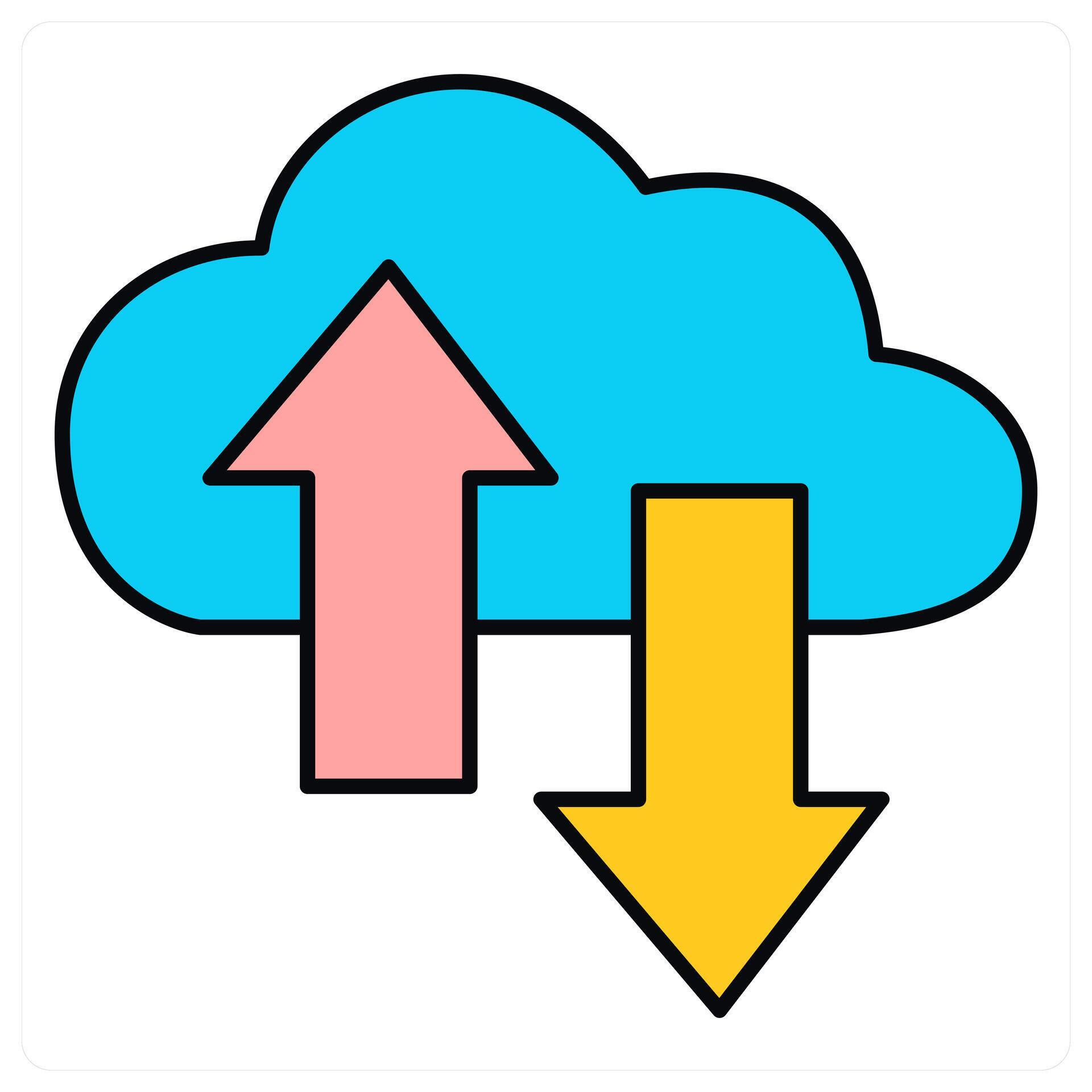 Cloud Sync and data icon concept 53584948 Vector Art at Vecteezy