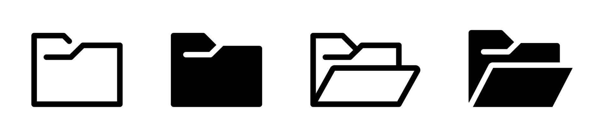 Folder icon set. Flat folder icons. File folder icons. Document symbols. EPS 10 53585414 Vector ...