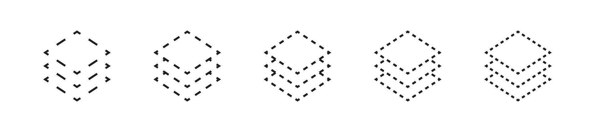 Line layer icons. Layer icon collection. Layers icon set. line set. EPS 10 53585570 Vector Art ...