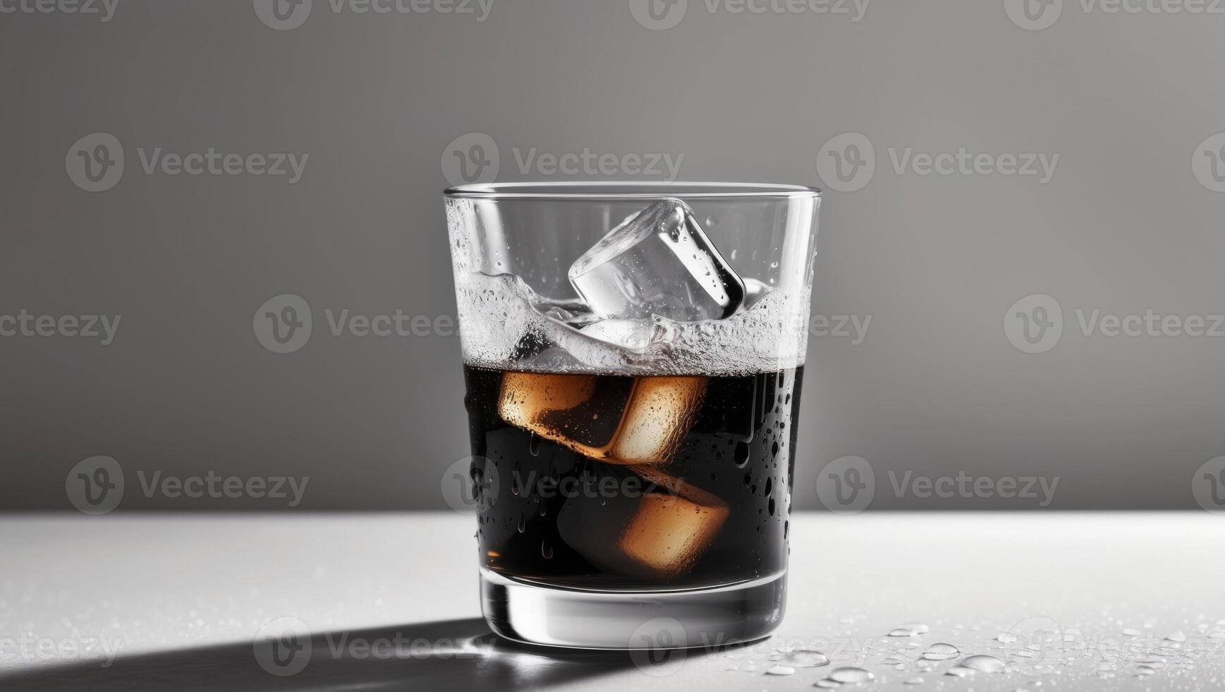 Glass of cola with ice cubes and condensation. 53624799 Stock Photo at Vecteezy