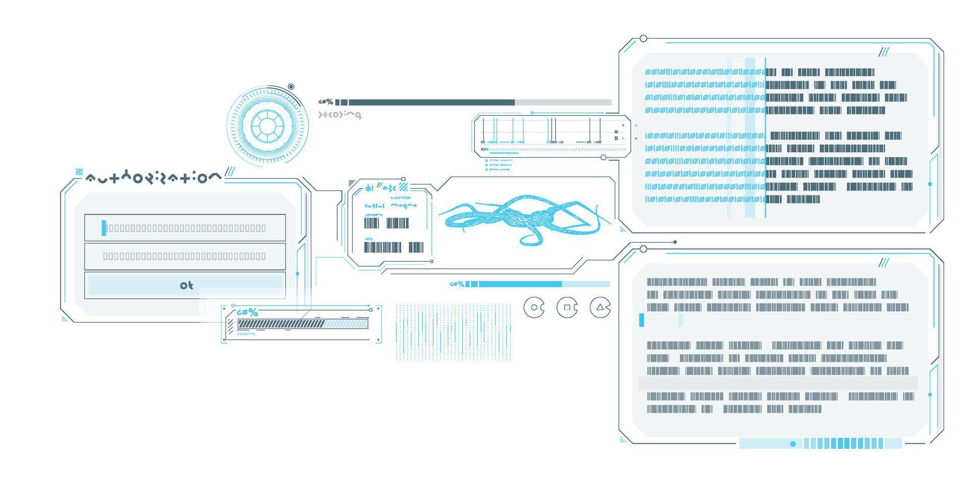Scientific research data processing interface. 53639041 Vector Art at ...