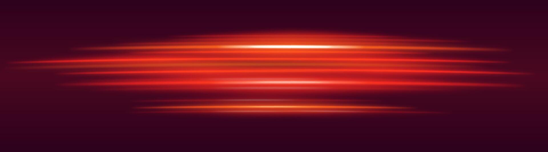 Red motion blur beam. Dynamic horizontal streaks, glowing red and orange light, abstract motion ...