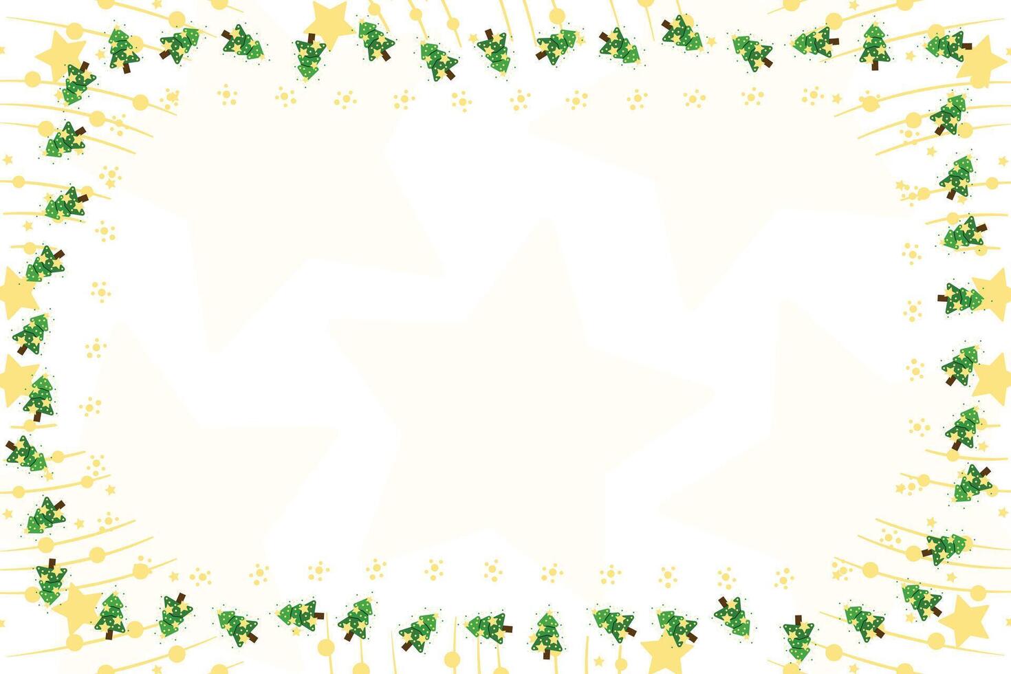 Christmas tree border. Xmas pine frame New year tree banner. Fir tree ...