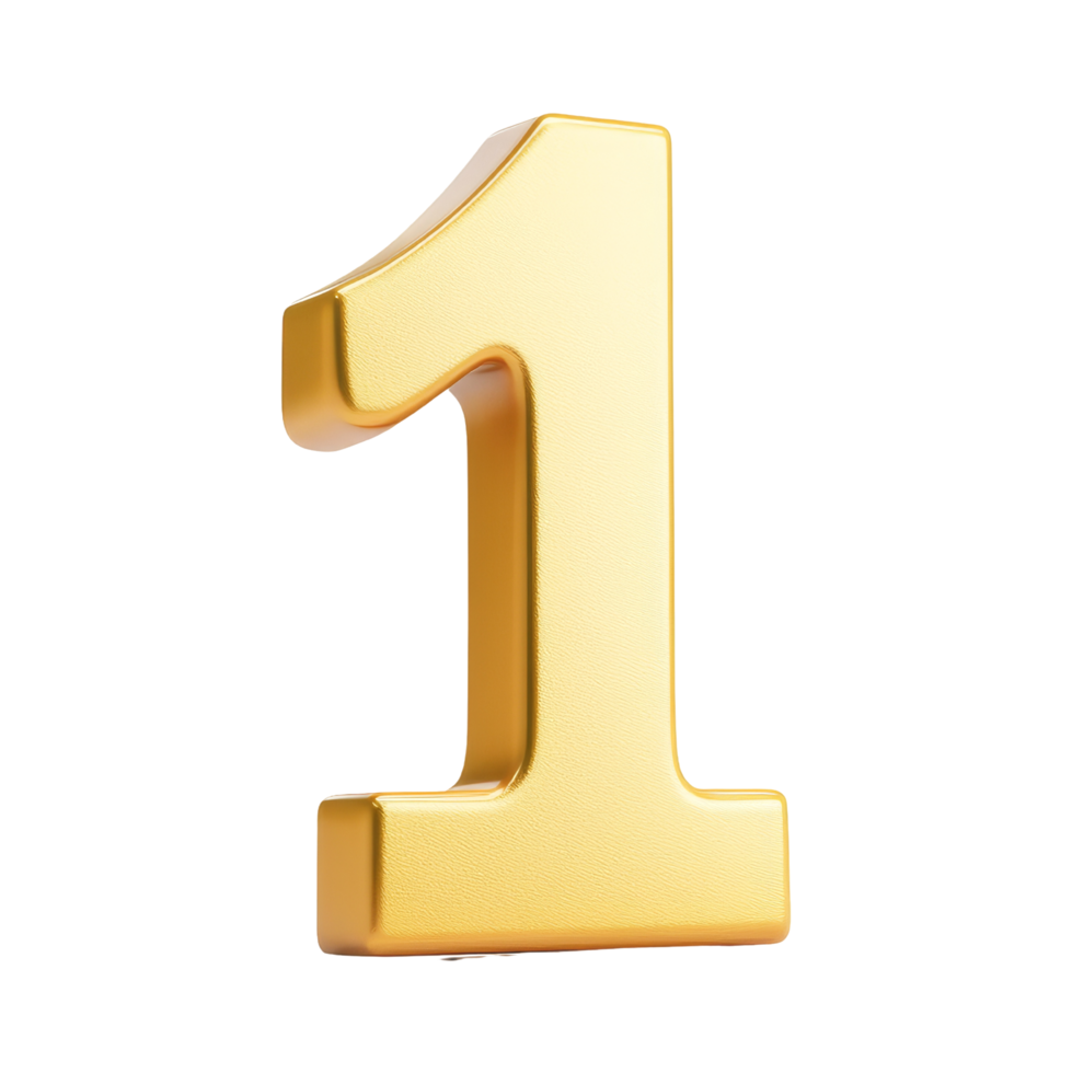 New year celebration event isolated on white background golden number one decoration 53648986 PNG