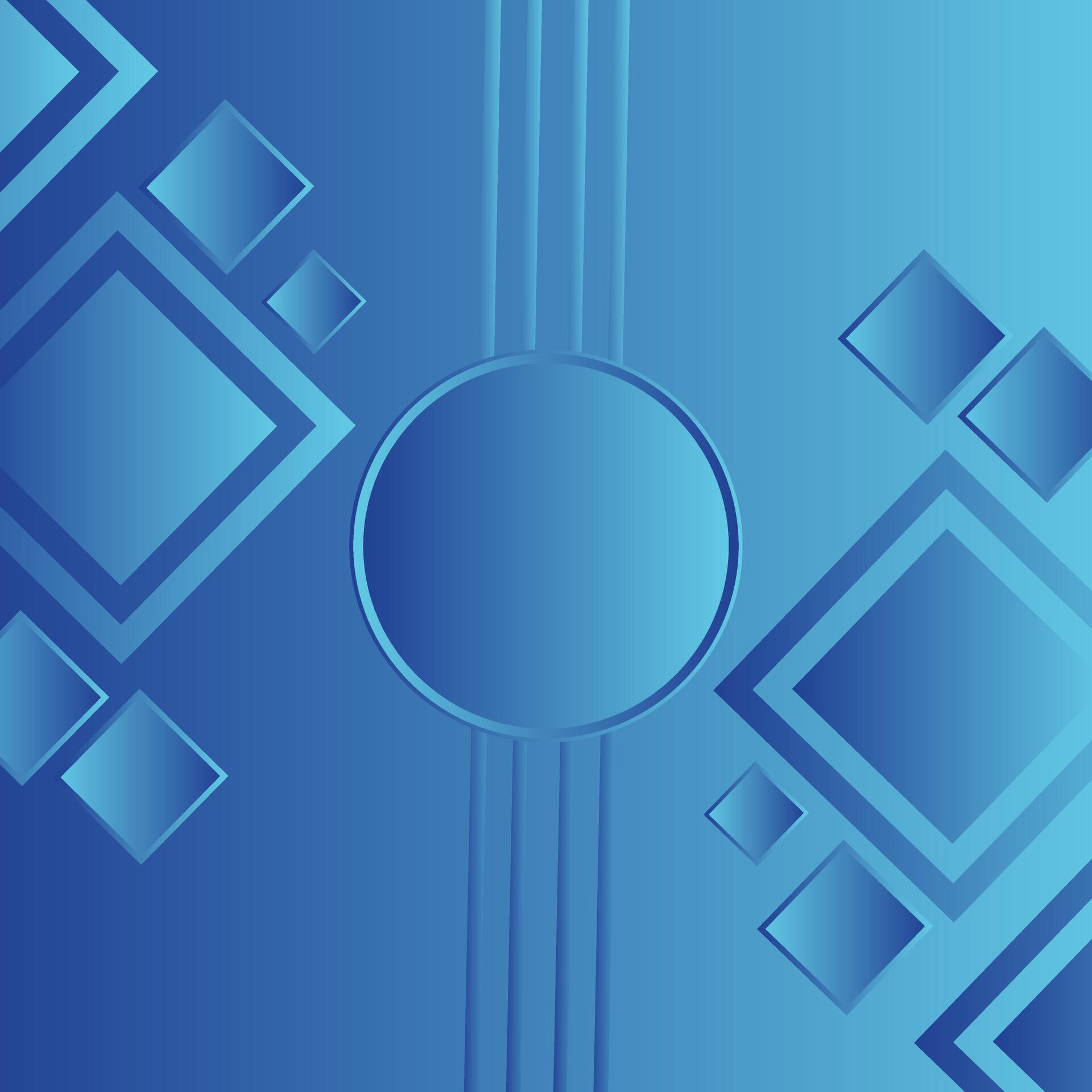 Abstract blue gradient circle shape with square background. Dynamic shapes composition. Minimal ...