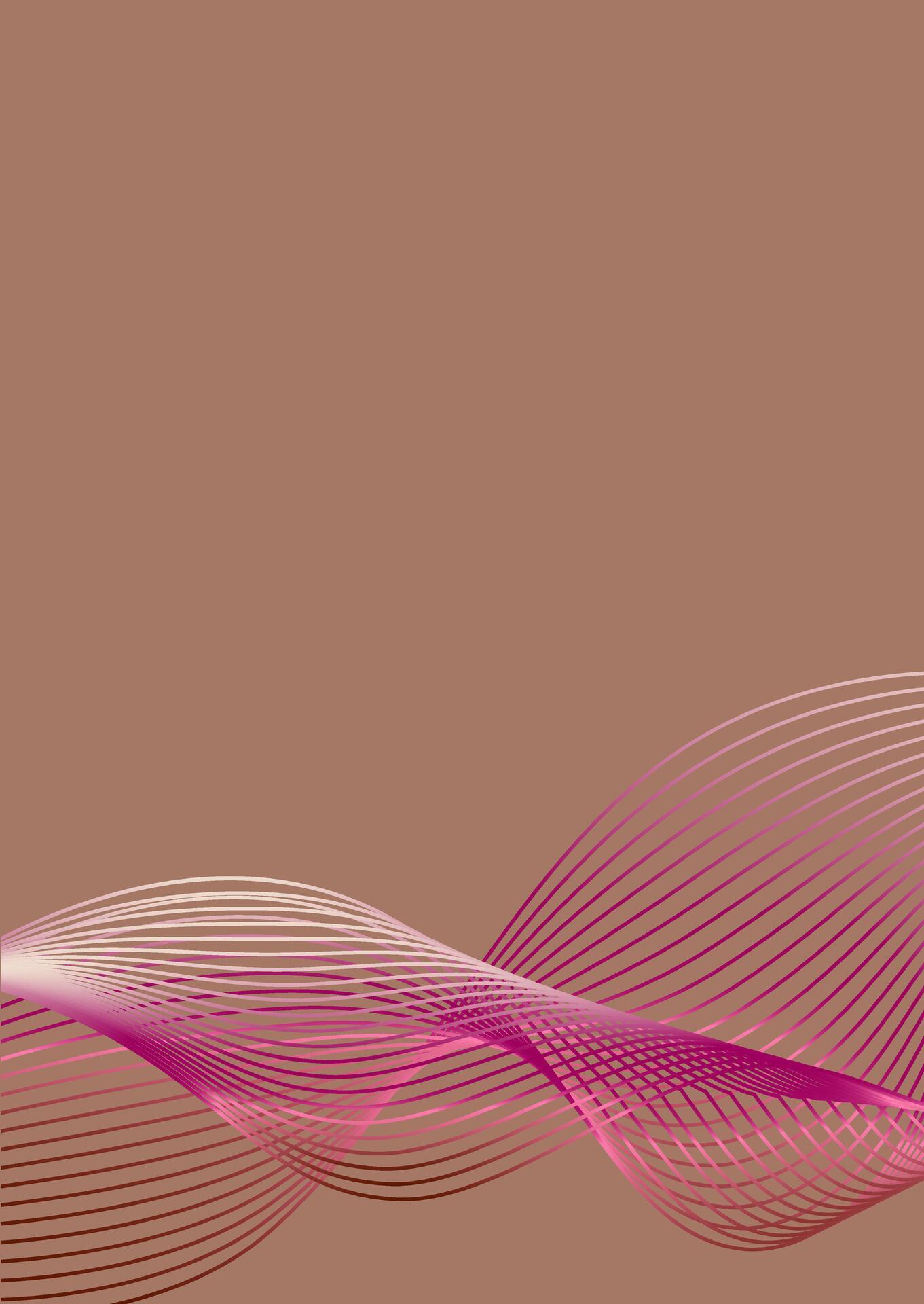 Abstract background in trendy color 2025 Mocha Mousse. Wavy lines ...
