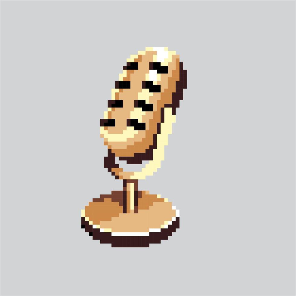 Pixel illustration Retro Mic. Pixelated Microphone. Retro Mic Microphone icon pixelated for the ...
