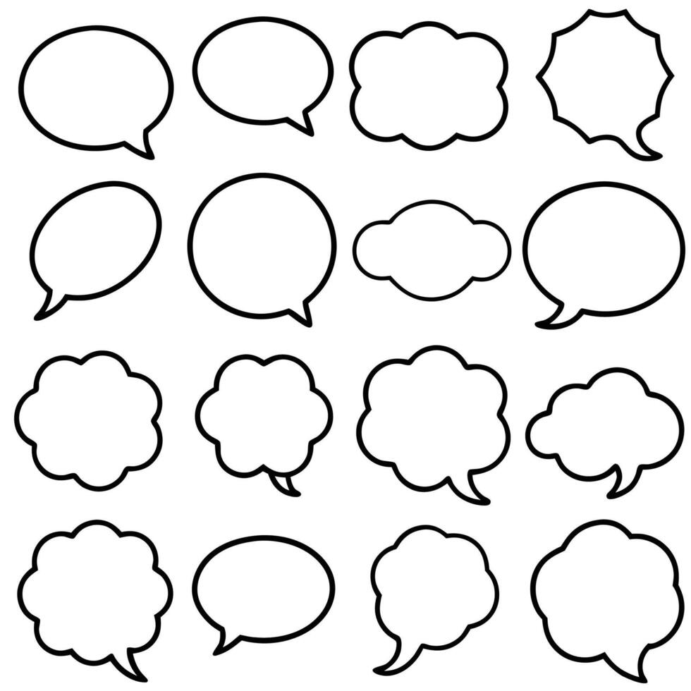 a set of speech bubbles with different shapes 53668076 Vector Art at ...