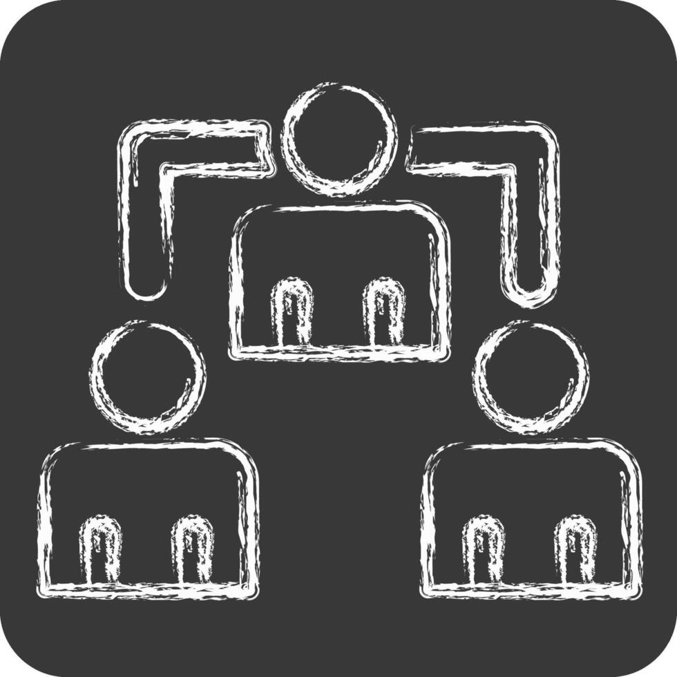 Icon Delegates Related To Electiont Symbol Chalk Style Simple Design