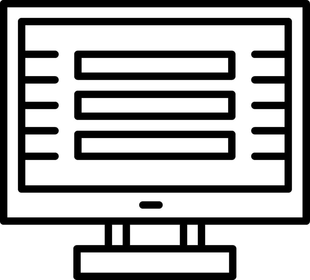 Computer Line Icon 53674417 Vector Art at Vecteezy