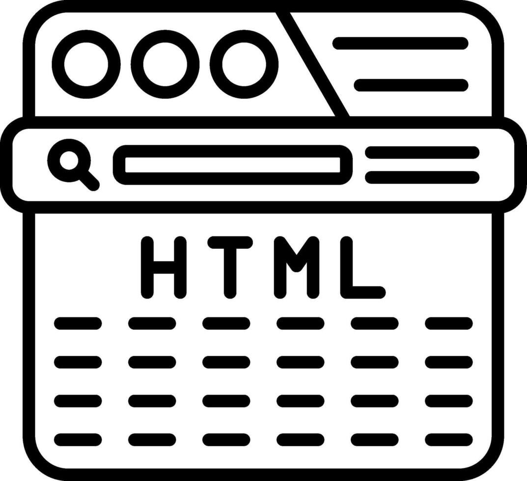 Html Line Icon 53674976 Vector Art at Vecteezy