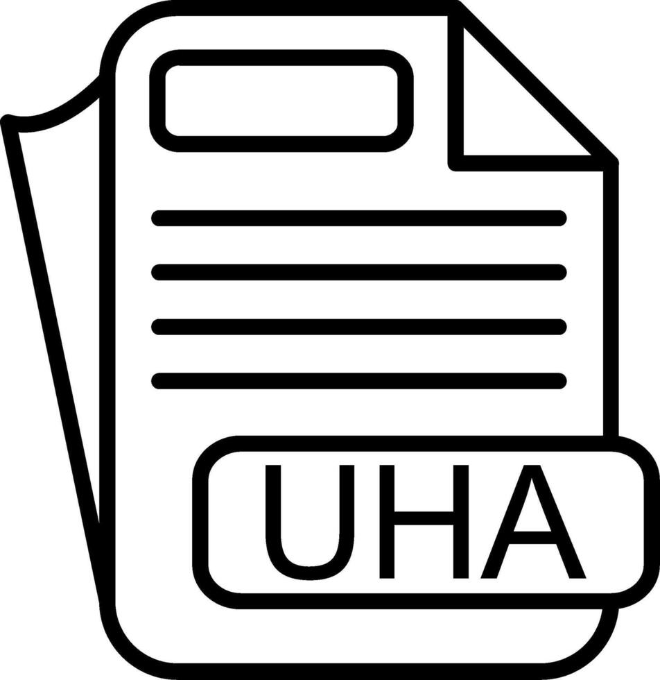 UHA File Format Line Icon 53676982 Vector Art at Vecteezy